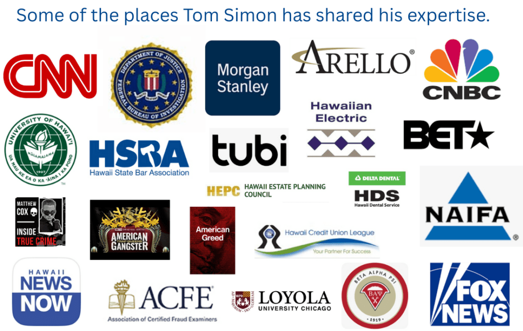 Speaking – Simon Investigations